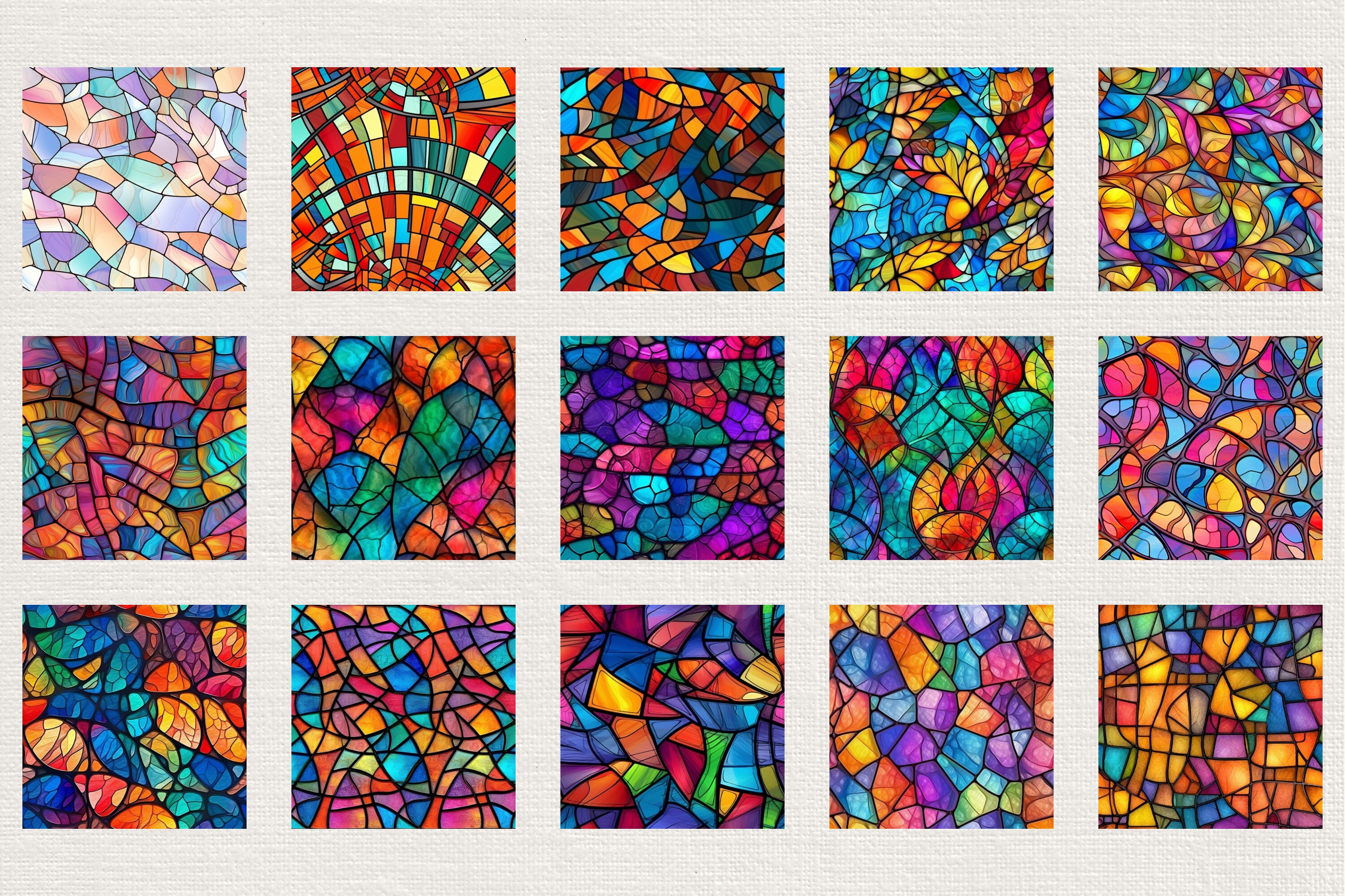 Stained Glass Digital Paper Seamless Paper Vintage Radiant Textures ...