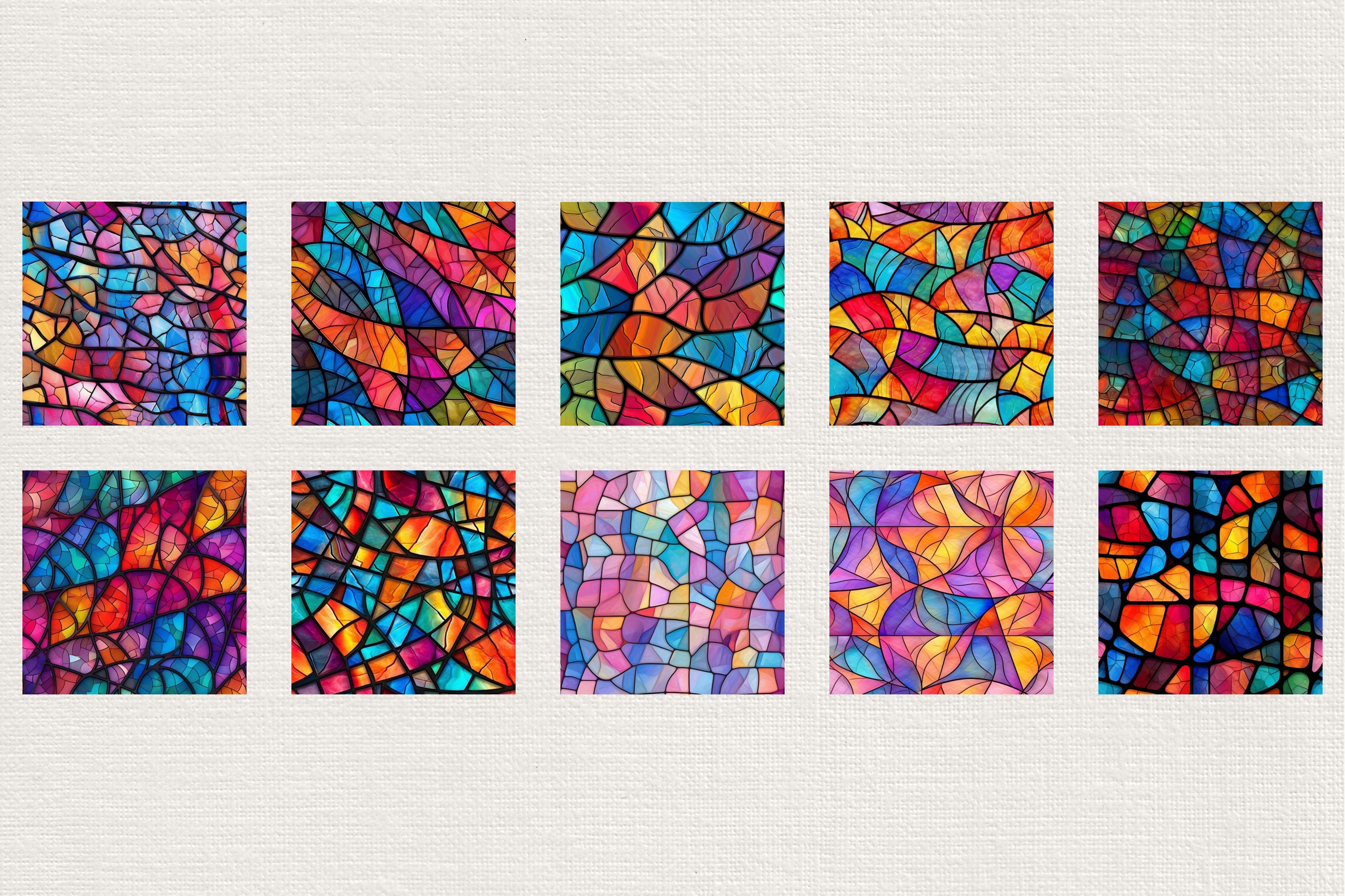 Stained Glass Digital Paper Seamless Paper Vintage Radiant Textures ...