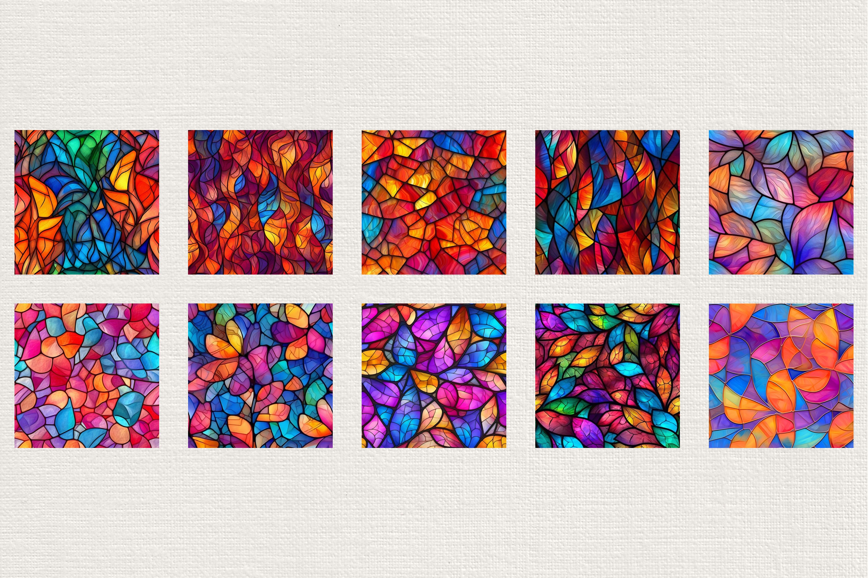 Stained Glass Digital Paper Seamless Paper Vintage Radiant Textures ...