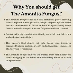 Mushroom Floating Shelf - the Amanita Fungus, Fungi Wall Shelf ...