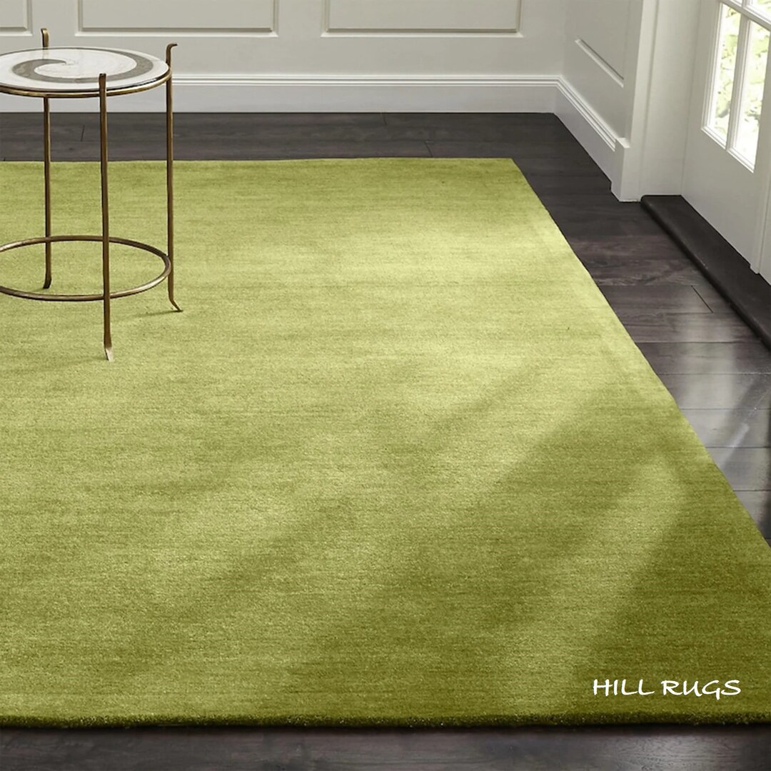 Green Modern Rug Handmade Tufted 100% New Zealand Wool Area Rugs Every ...