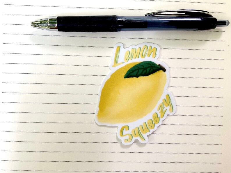 Lemon Squeezy Sticker | Lemon Sticker | Fruit Sticker | Waterproof ...