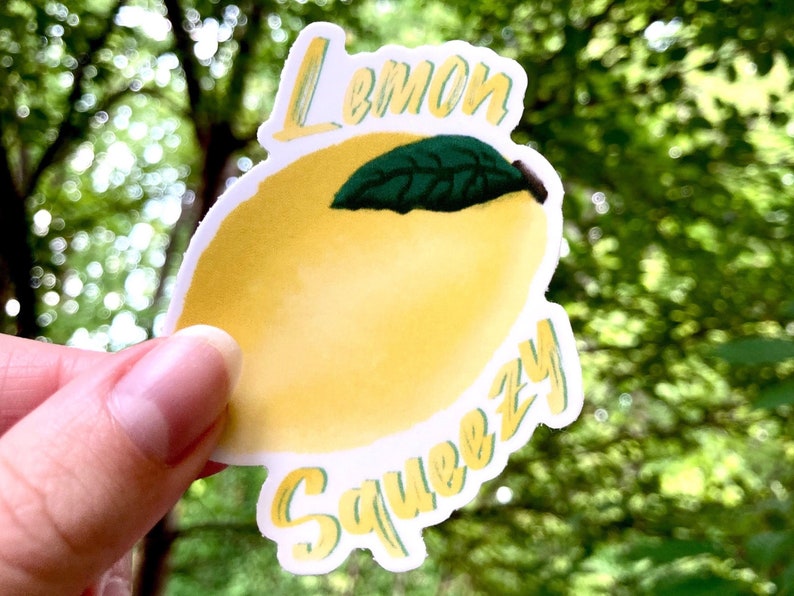 Lemon Squeezy Sticker | Lemon Sticker | Fruit Sticker | Waterproof ...