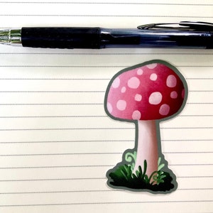 Red Mushroom Sticker | Mushroom Sticker | Waterproof Stickers | Vinyl ...