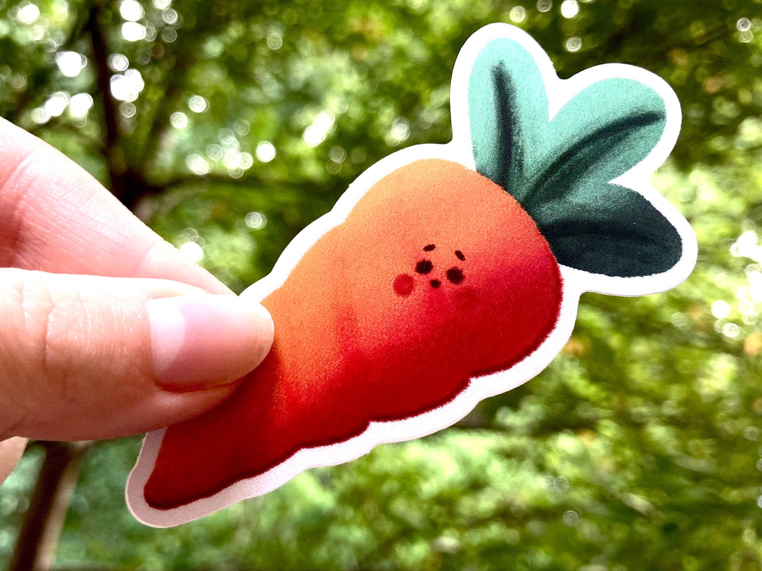 Cute Veggie Stickers Vegetable Sticker Radish Sticker Carrot Sticker ...