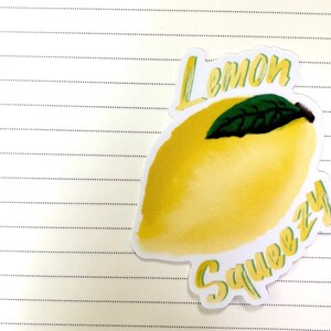 Lemon Squeezy Sticker | Lemon Sticker | Fruit Sticker | Waterproof ...