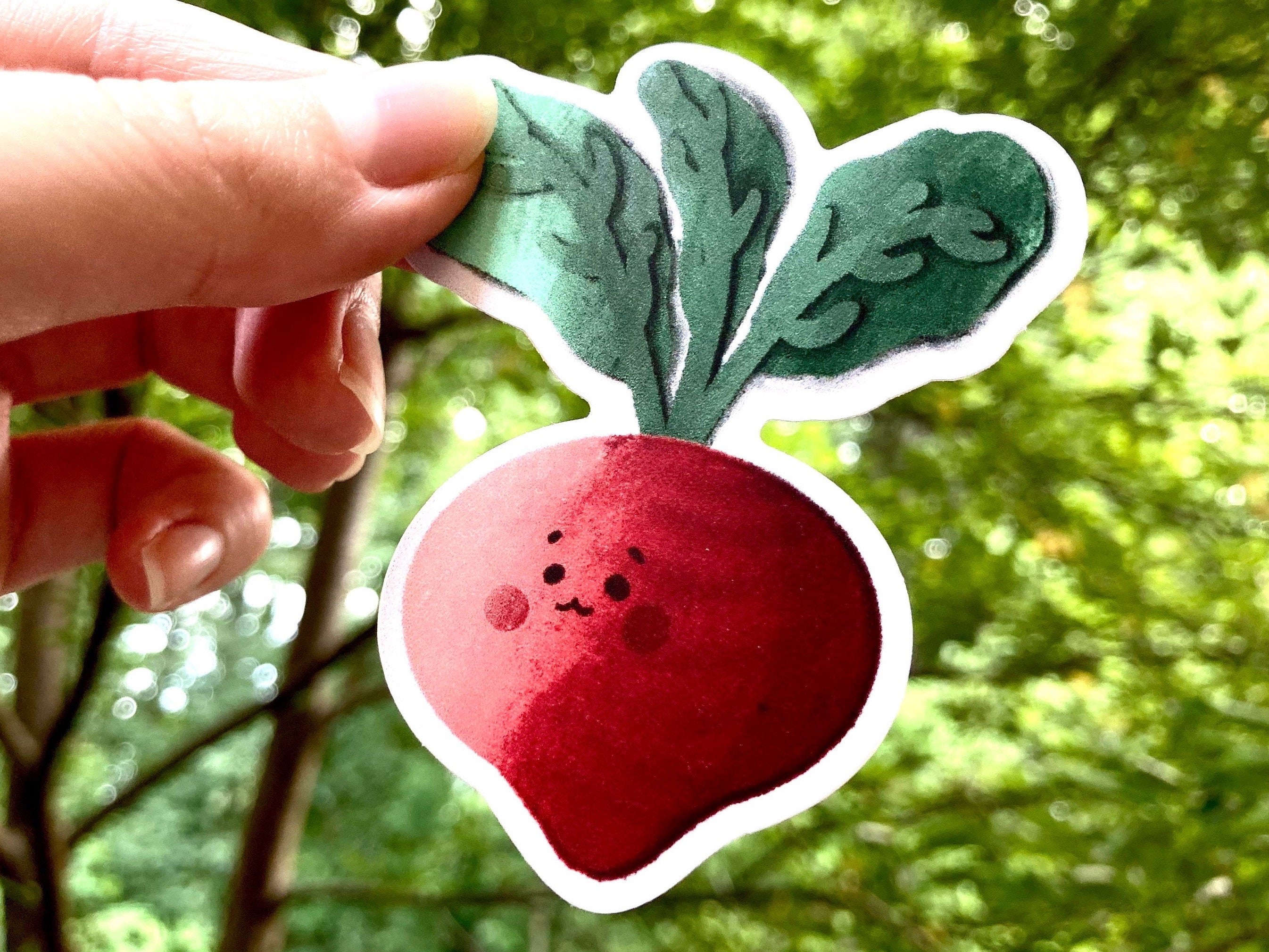 Cute Veggie Stickers Vegetable Sticker Radish Sticker Carrot Sticker ...