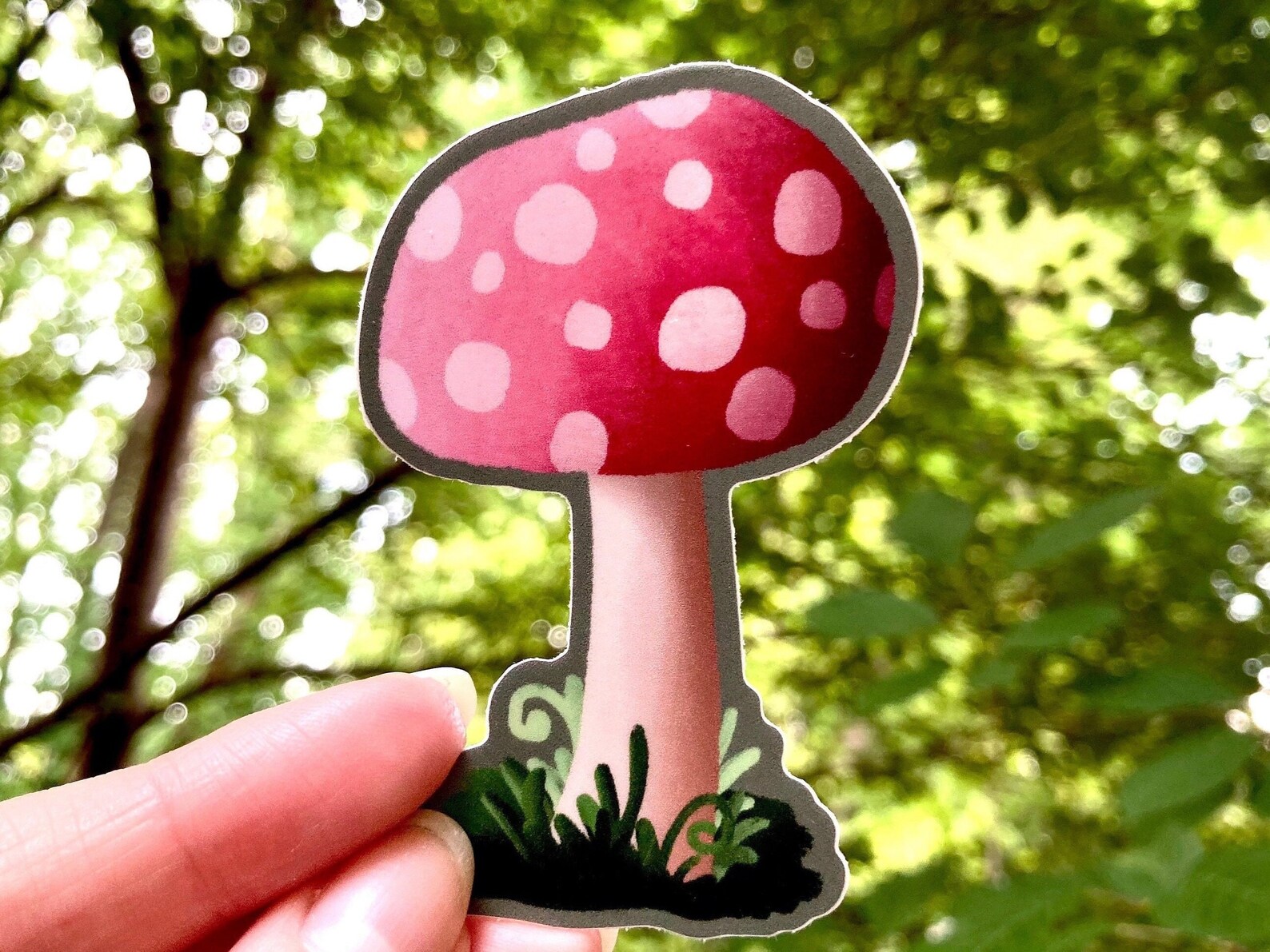 Red Mushroom Sticker | Mushroom Sticker | Waterproof Stickers | Vinyl ...