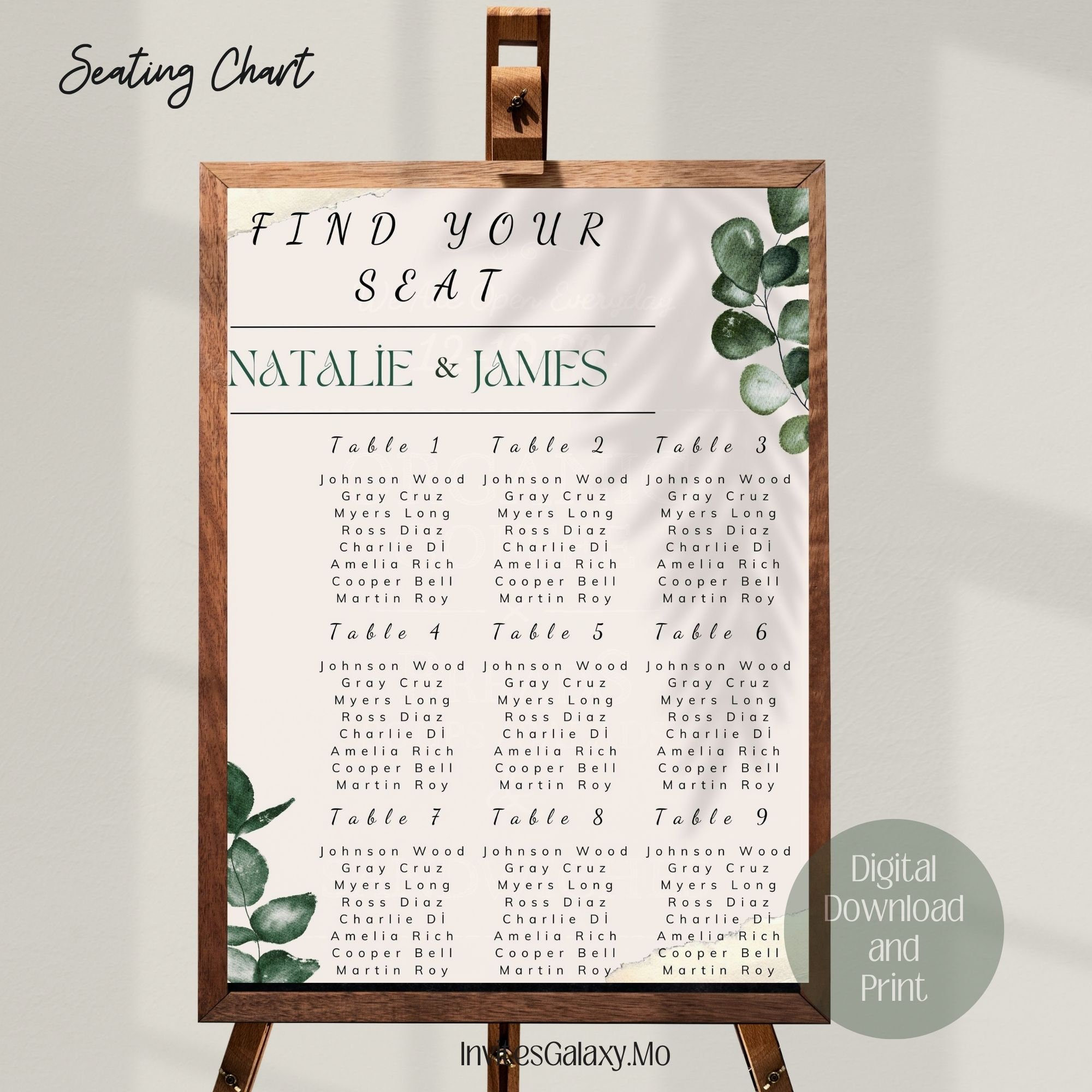 Editable Welcome Wedding Sign! Include Seating Chart, Horizontal Style ...