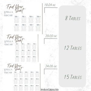 Editable Minimal Welcome Sign! Include Seating Chart, Vertical Style ...