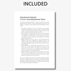 Grounding Exercise, 5 4 3 2 1 Groundingtherapy Worksheet, Therapy Tools ...