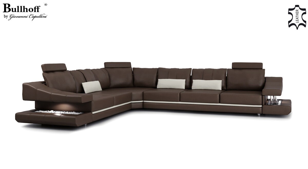 Sofa in Leather Couch Corner Sofa L-shaped Sectional Sofa Modern ...