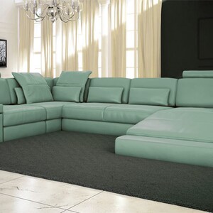 Sectional Couch U-shaped Sofa With Chaise Leather Modern Sofa Design ...