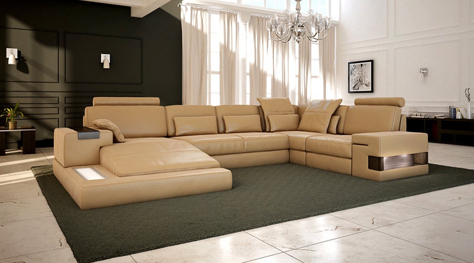 Sectional Couch Big Sofa U-shaped Couch With Chaise - Modern Sofa in ...