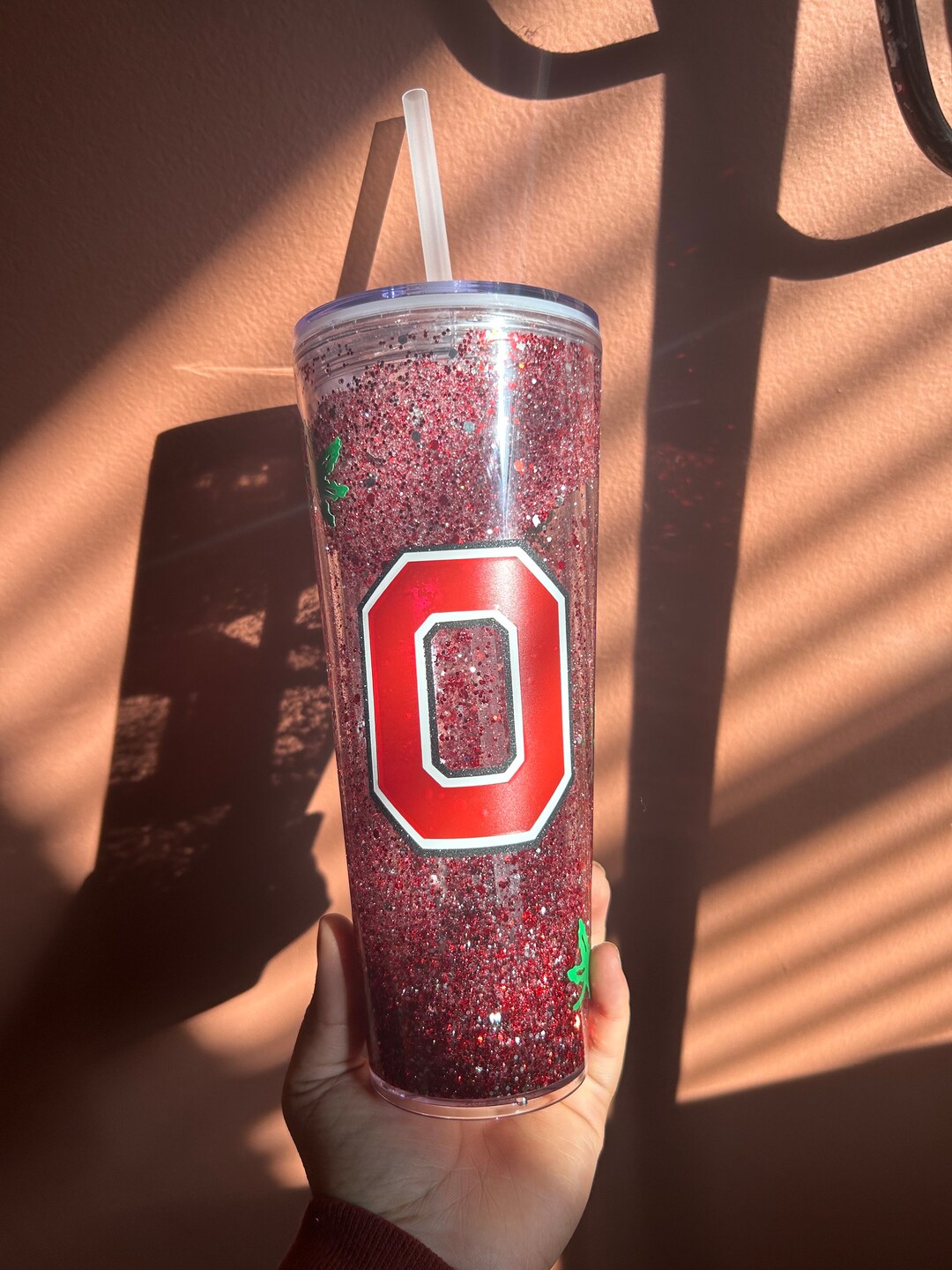 The Ohio State University Tumbler Glitter Waterfall - Etsy