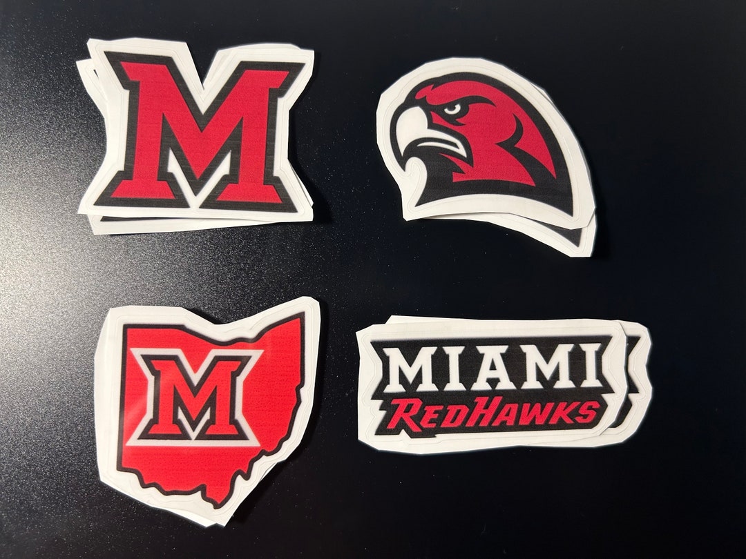 Miami University Waterproof Stickers Laptop, Water Bottle, Etc ...