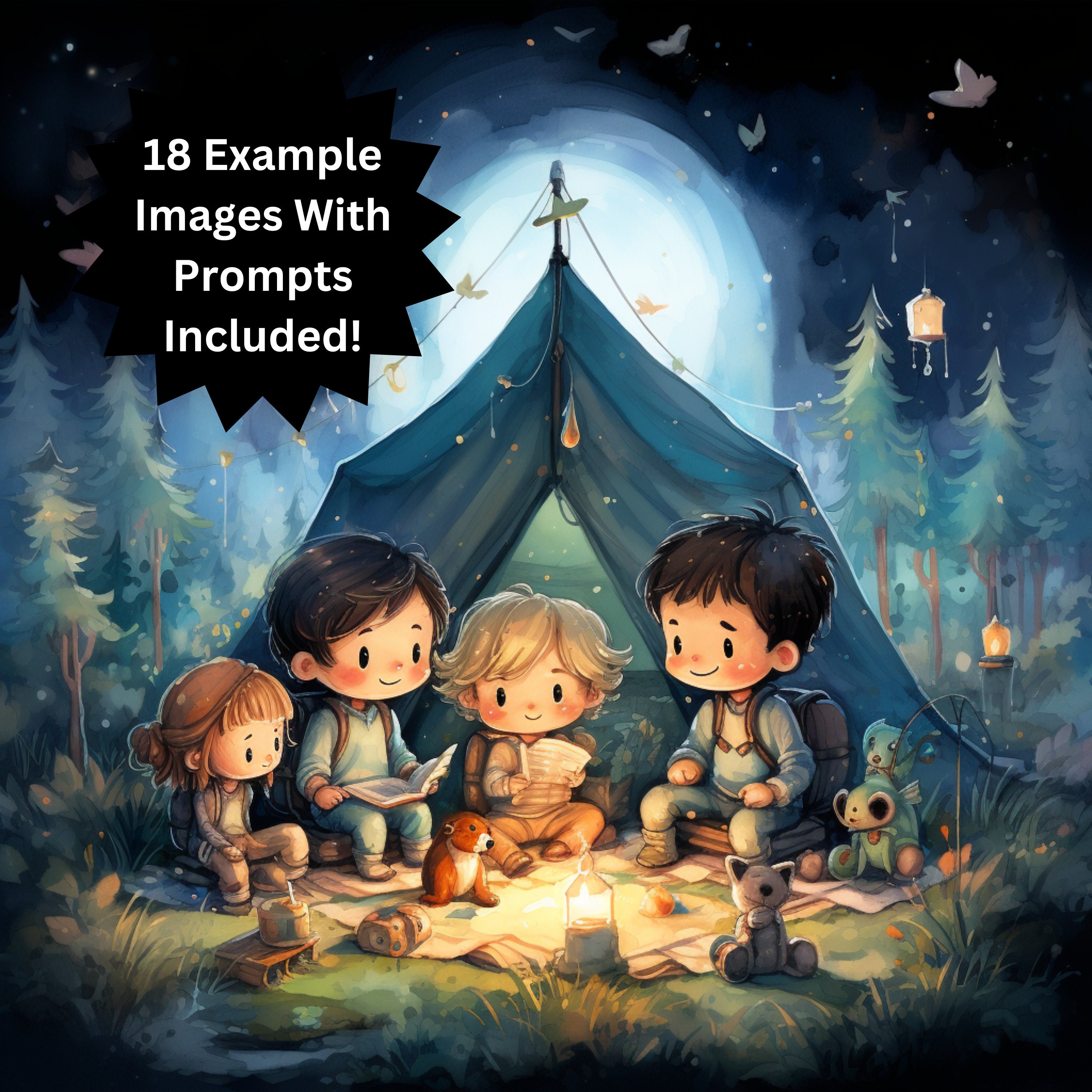 134 Midjourney Prompts, Childrens Book, Watercolor, Pastel, Images for ...