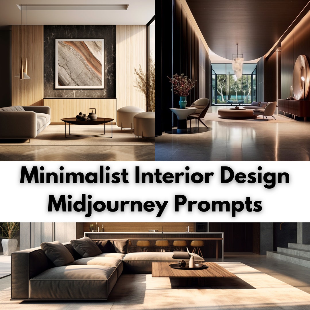 100 Midjourney Prompts, Interior Design, AI Art, Minimalist, Design ...
