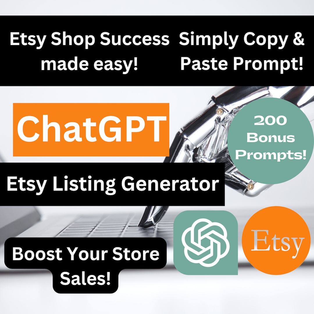 Chatgpt, Etsy Listing Generator, AI Art, Prompt Guide, Optimize SEO ...