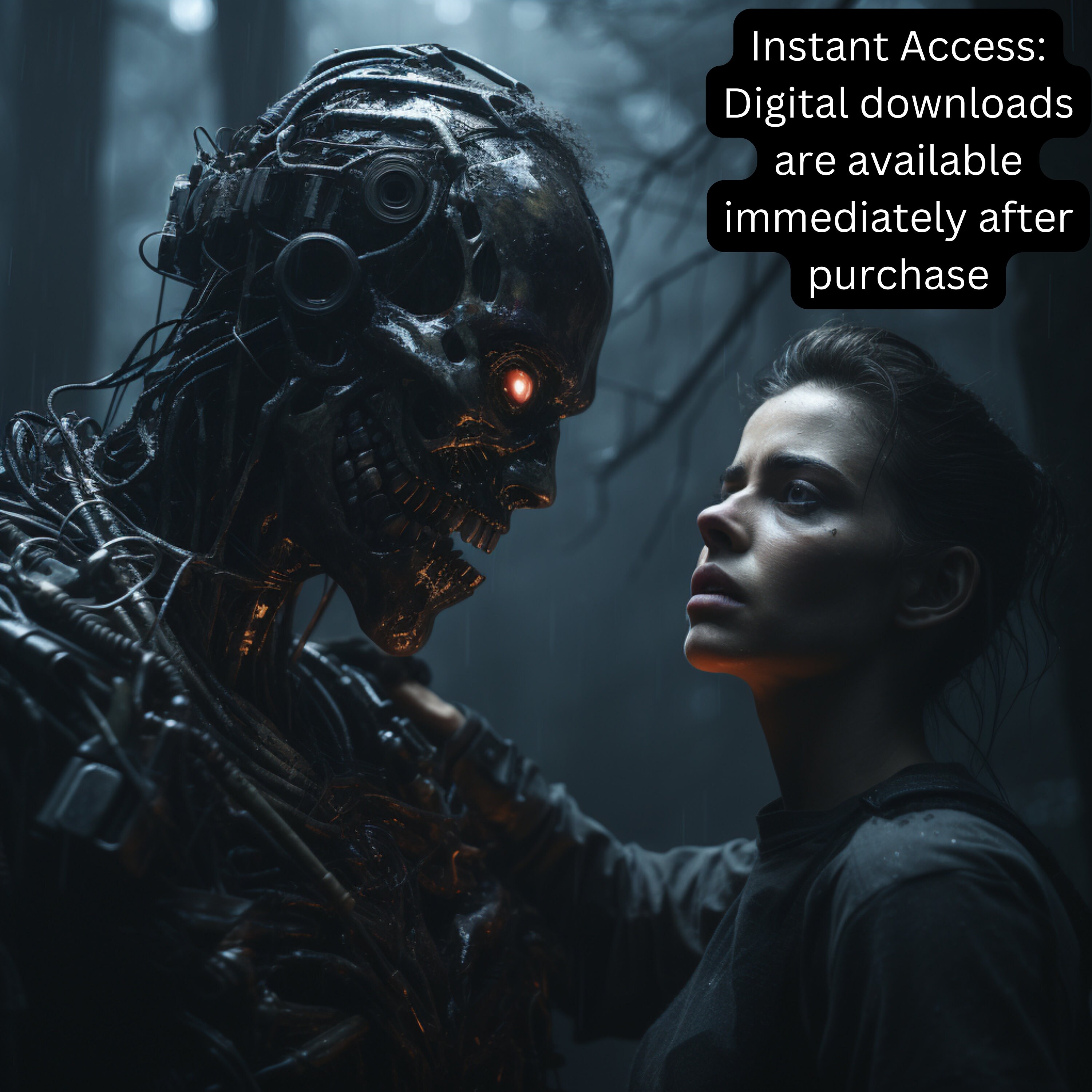 Midjourney Prompts, Halloween, Horror, Humanoid, Digital Download ...