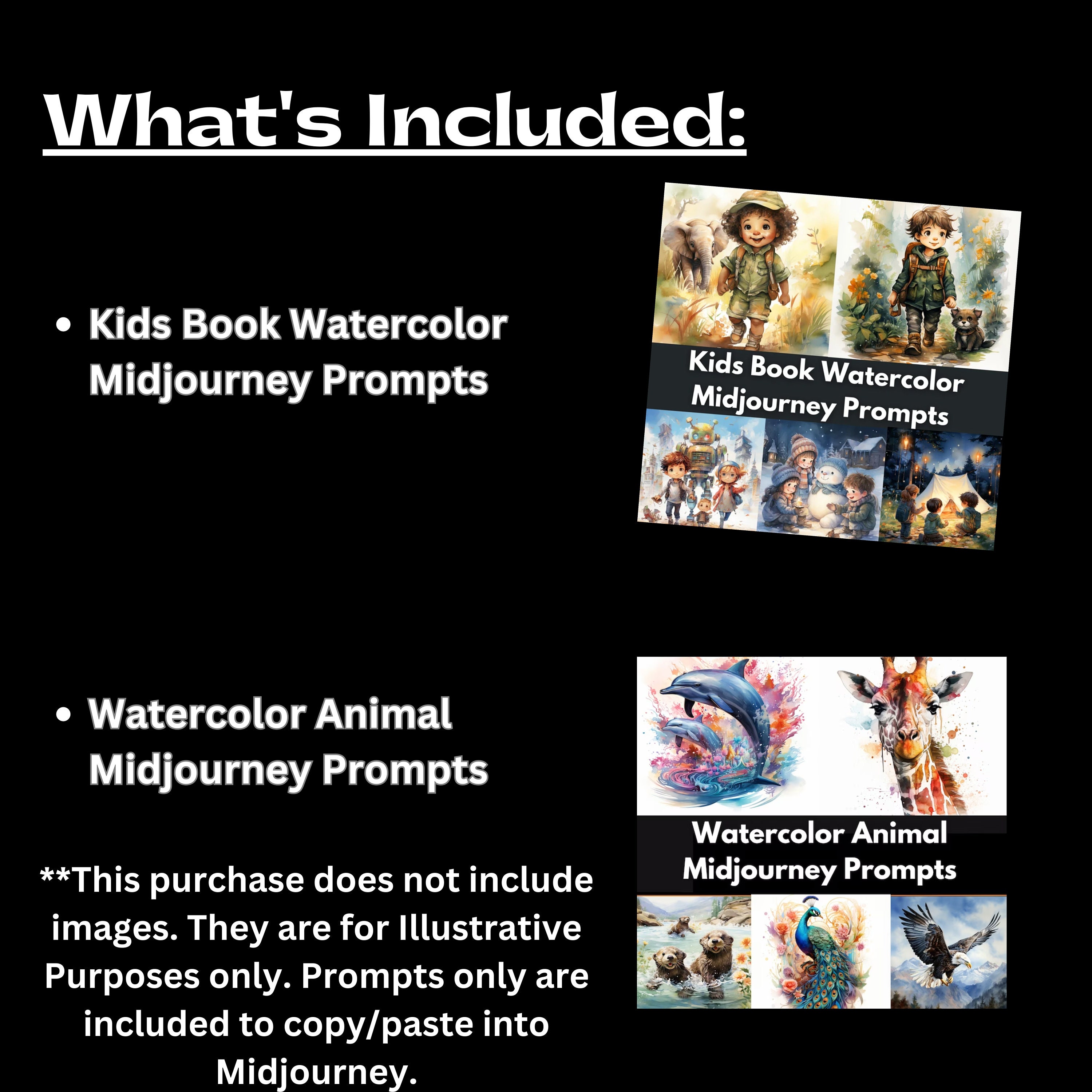 Midjourney Prompts, Childrens Book, Watercolor, Bundle, Pastel, Images ...