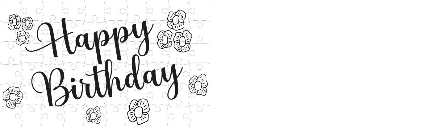 Puzzle Birthday Card - Etsy