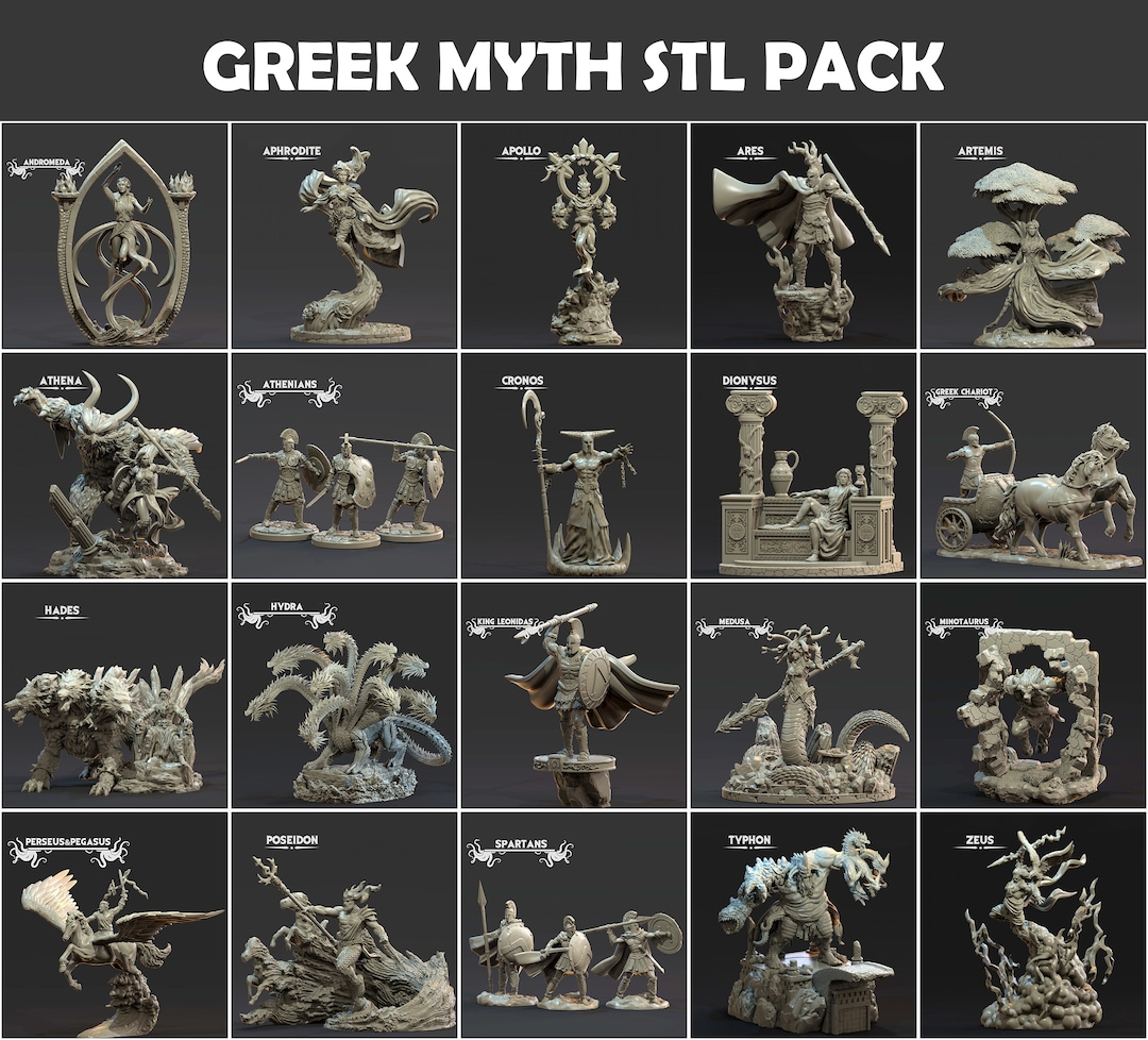 Greek Myth STL Pack Greek Myth 3D Models Print Files Greek - Etsy
