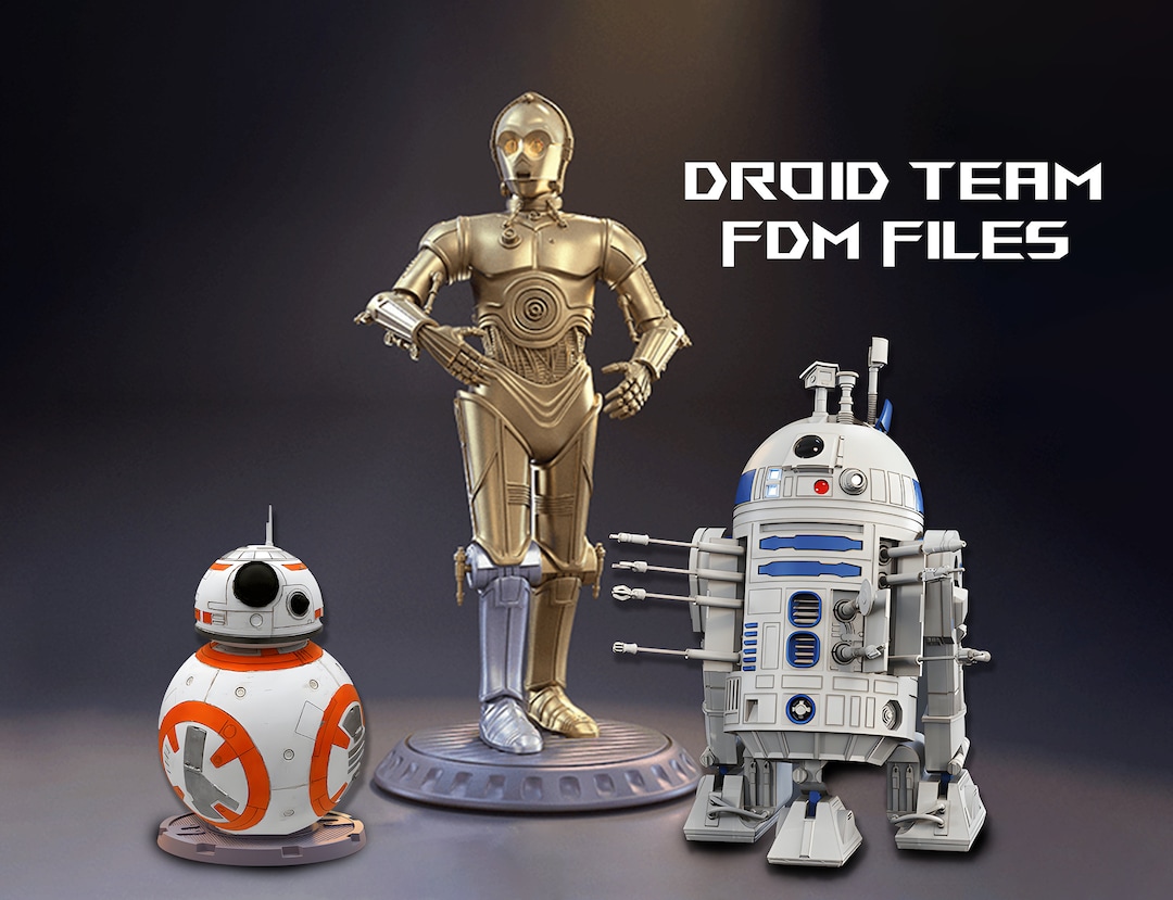 Star Wars Droid Team 3D Print Files R2D2 Stl Files C3PO Stl - Etsy