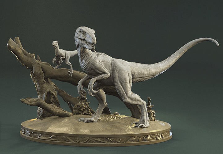 Jurassic World Blue & Baby Blue Raptor 3D Model STL File Blue - Etsy