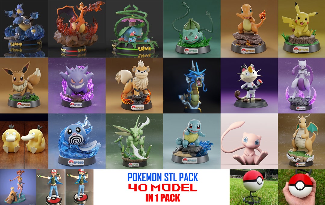 PACK modèle 3D Pokémon fichiers d'impression 3D Pokémon - Etsy France