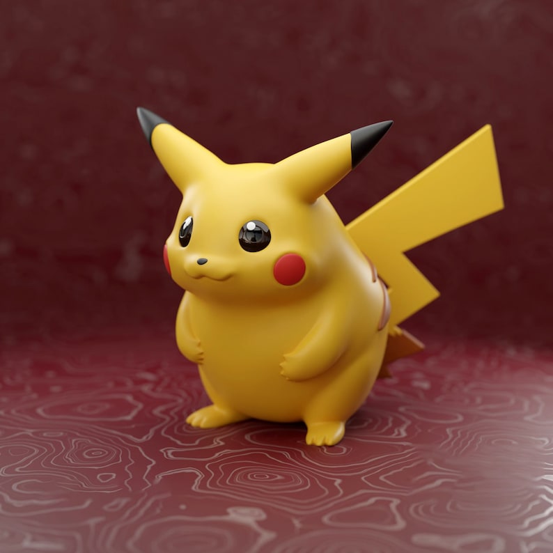 Pokemon Pikachu 3d Model Print File Pikachu Pokemon Figure Stl