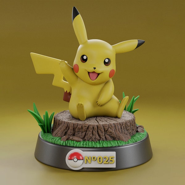 Pikachu 3d Print File Etsy