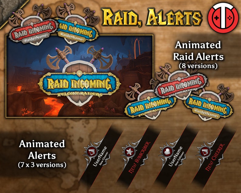 Animated Fantasy MMO Stream Package - Ultimate Edition - Overlays ...