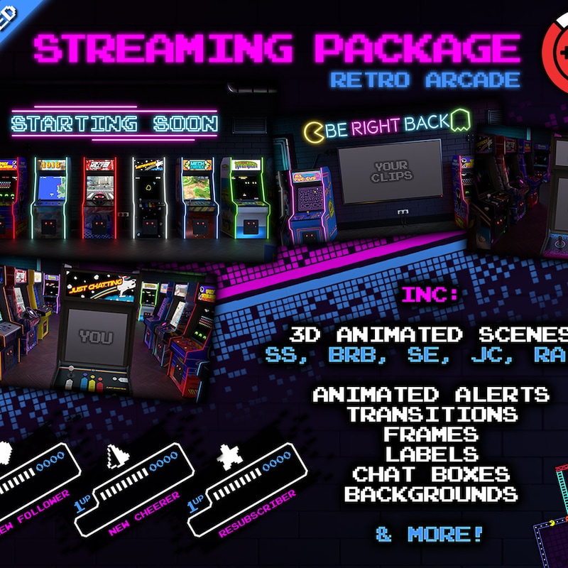 Stream Arcade Scenes - Etsy