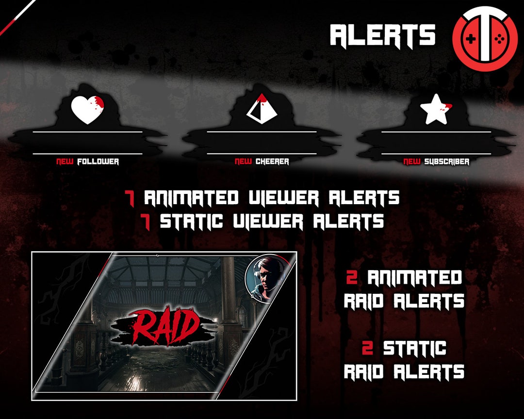 Animated Stream Alerts - Horror / Slasher / Thriller / Spooky ...