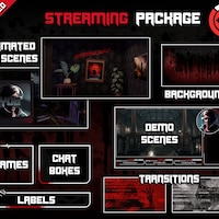 4x Animated Twitch Scenes / Horror / Starting Soon / Be Right Back ...