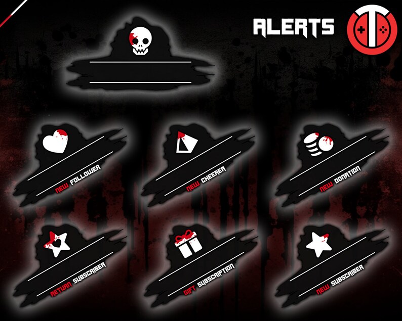 Animated Stream Alerts - Horror / Slasher / Thriller / Spooky ...