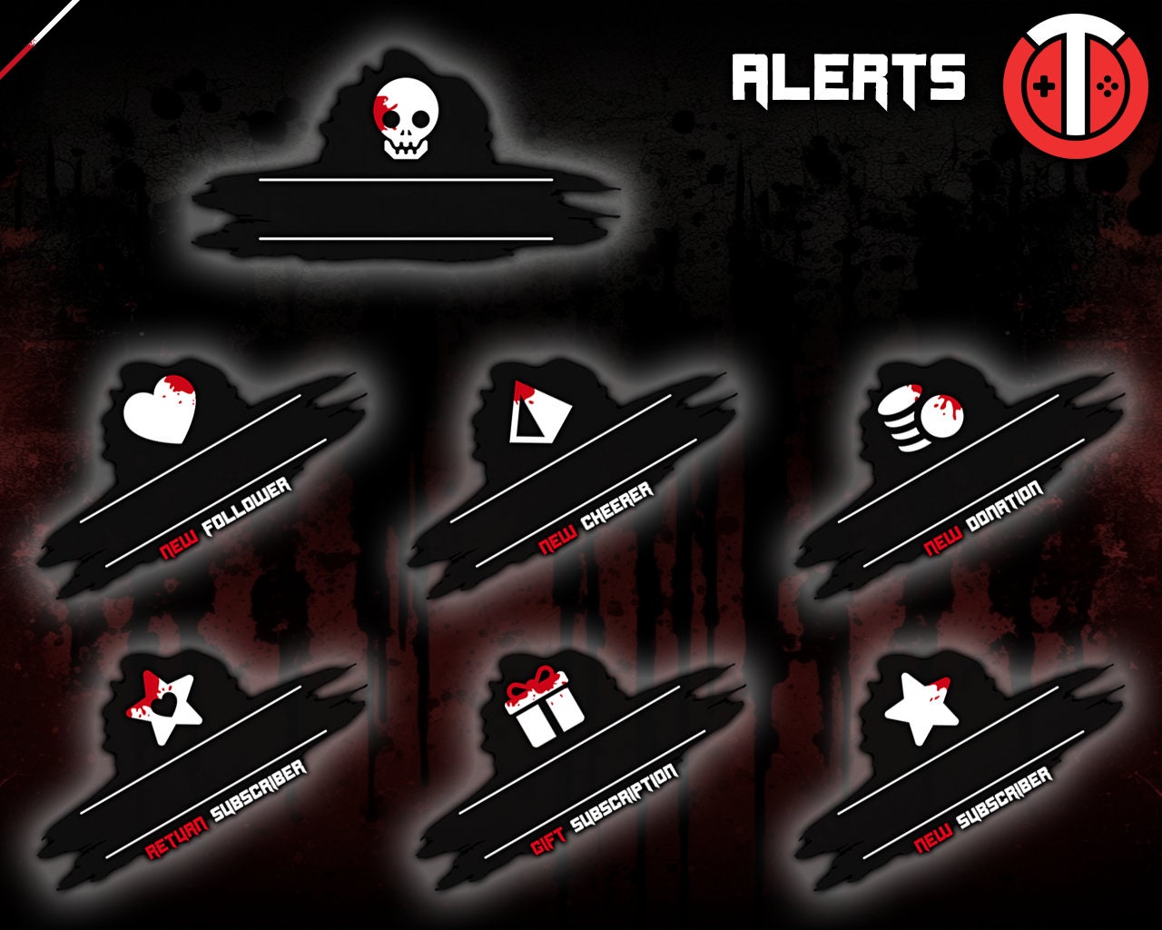 Animated Stream Alerts - Horror / Slasher / Thriller / Spooky ...