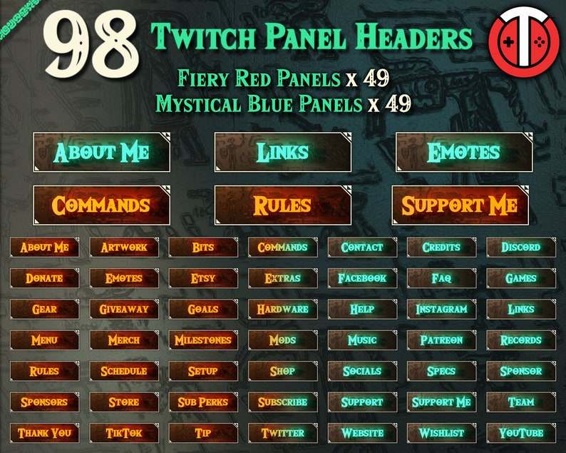 Twitch Panels - Fantasy RPG (totk / Botw) - Adventure Game Panel Headers - Etsy