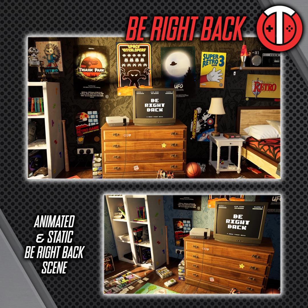 Retro Game Console Scene Pack - Starting Soon, Be Right Back, Stream ...