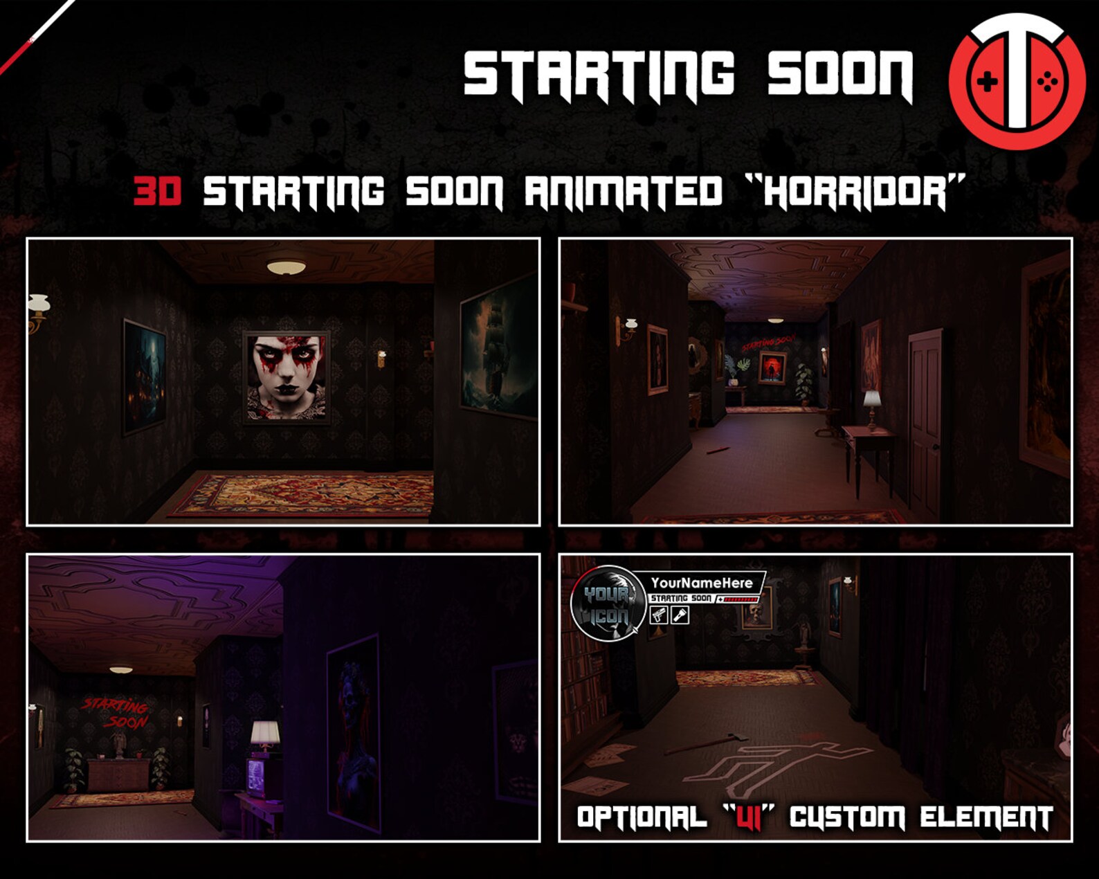 Animated Horror Stream Package - Slasher / Thriller / Spooky - Overlays ...