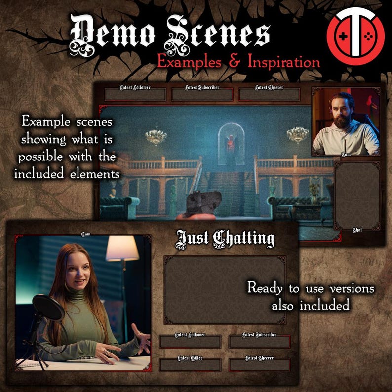 Horror Mansion Stream Package - Thriller/spooky/scary - Overlays, 3D ...