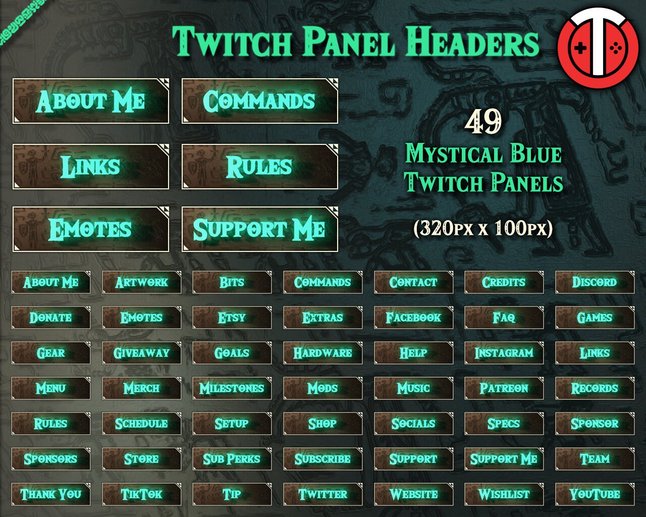 Twitch Panels - Fantasy RPG (totk / Botw) - Adventure Game Panel ...