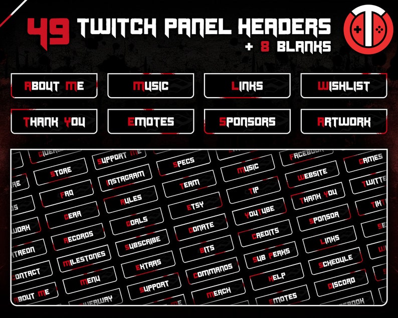 Twitch Panels - Horror / Slasher / Thriller - Panel Headers (dead by ...