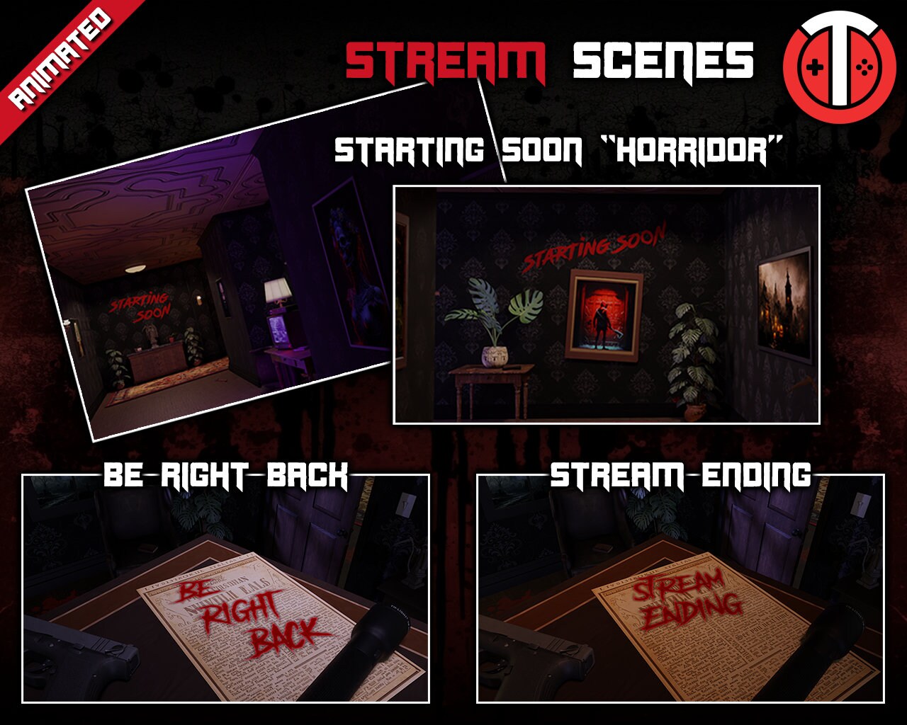 3D Animated Horror Stream Scenes - Slasher / Thriller / Spooky ...