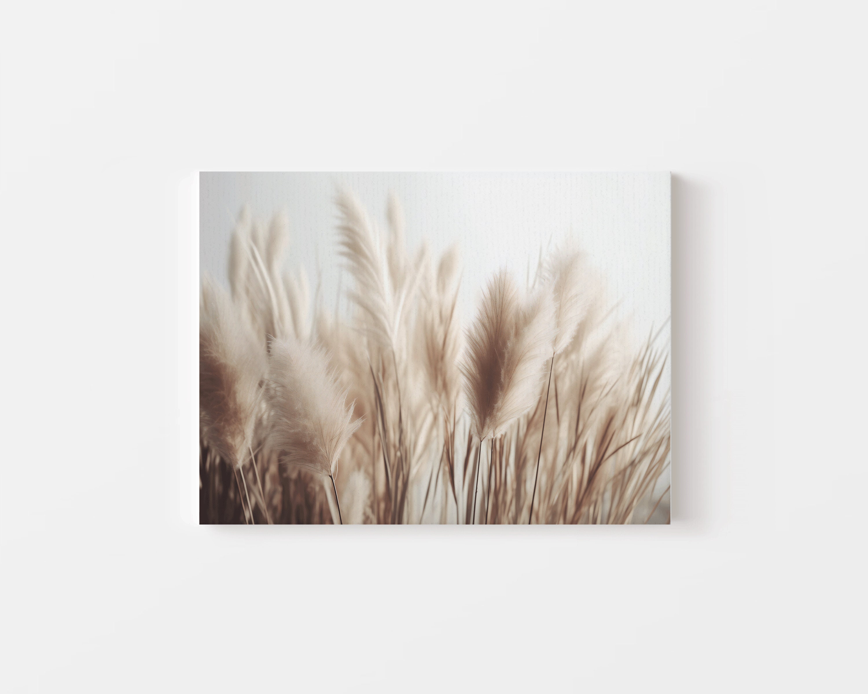 Neutral Beach Print, Pampas Grass, Minimalist Wall Art, Ocean Poster ...