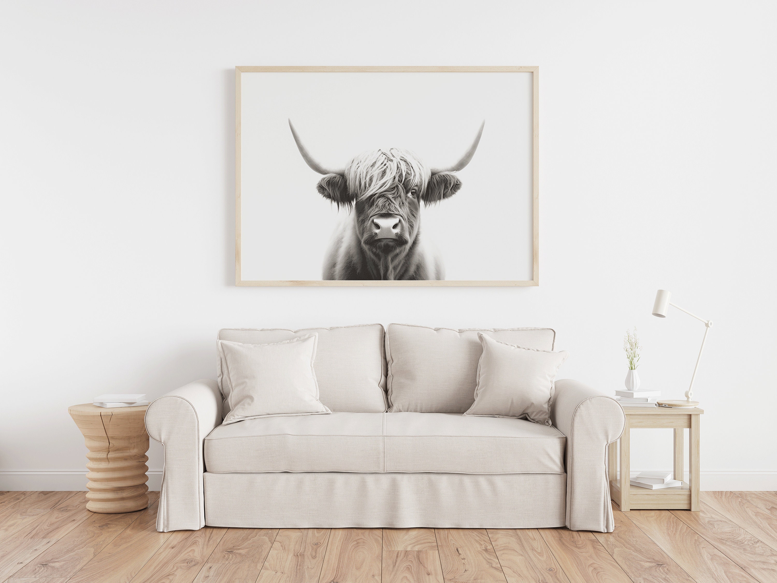 Highland Cow Print, Farm Animal Wall Art, Digital Download, Cow Poster ...