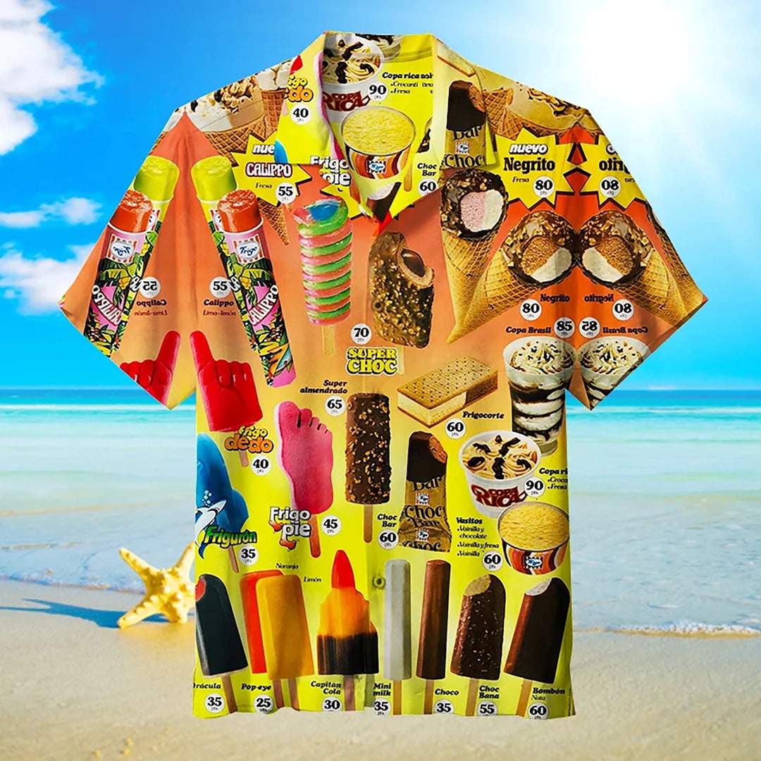 Ice Cream Shirts for Men 3d Printed Men's Hawaiian Shirt - Etsy