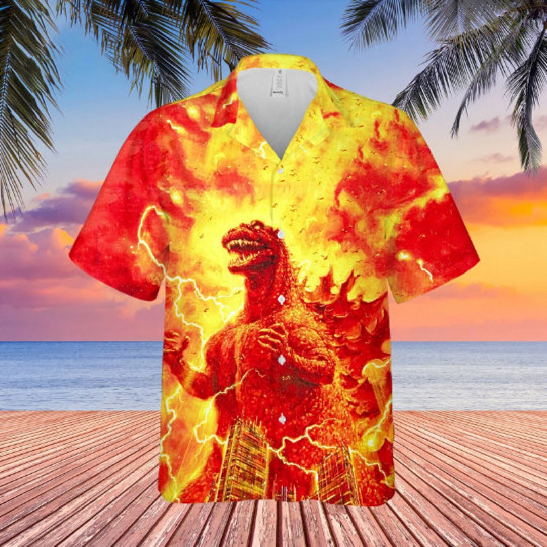 Godzilla Hawaiian Shirt Universal Hawaiian Shirt Vintage - Etsy