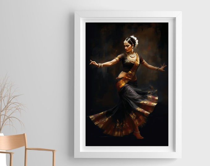 Indian Woman Dancing Wall Art Indian Home Decor Traditional Indian ...